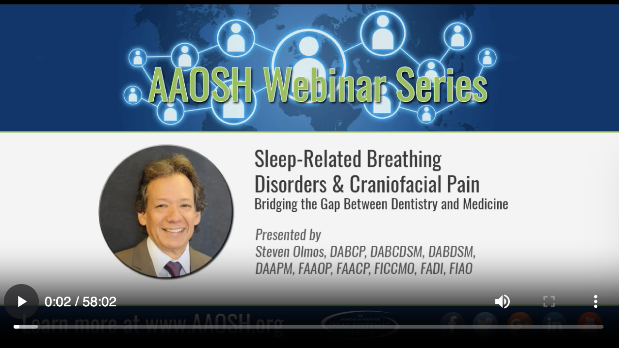 Sleep-Related Breathing Disorders & Craniofacial Pain: Bridging the Gap Between Dentistry and ...